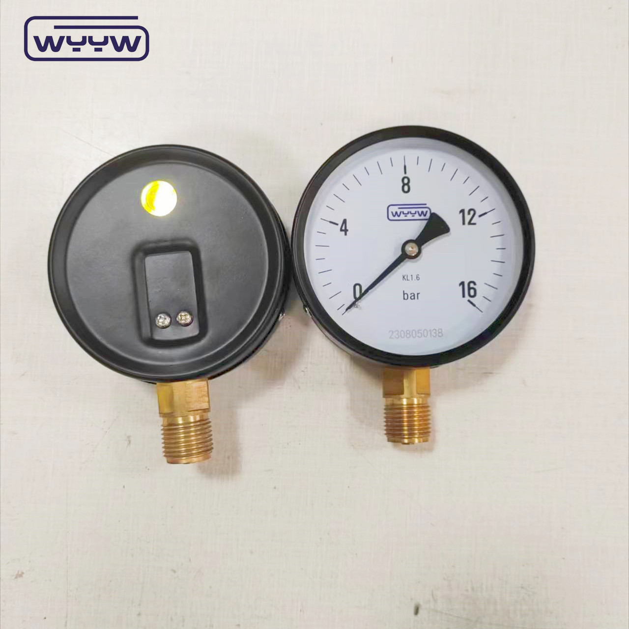 4 inch general CL1.6 water air manometer 1/2"bsp 10bar 16bar bourdon ...