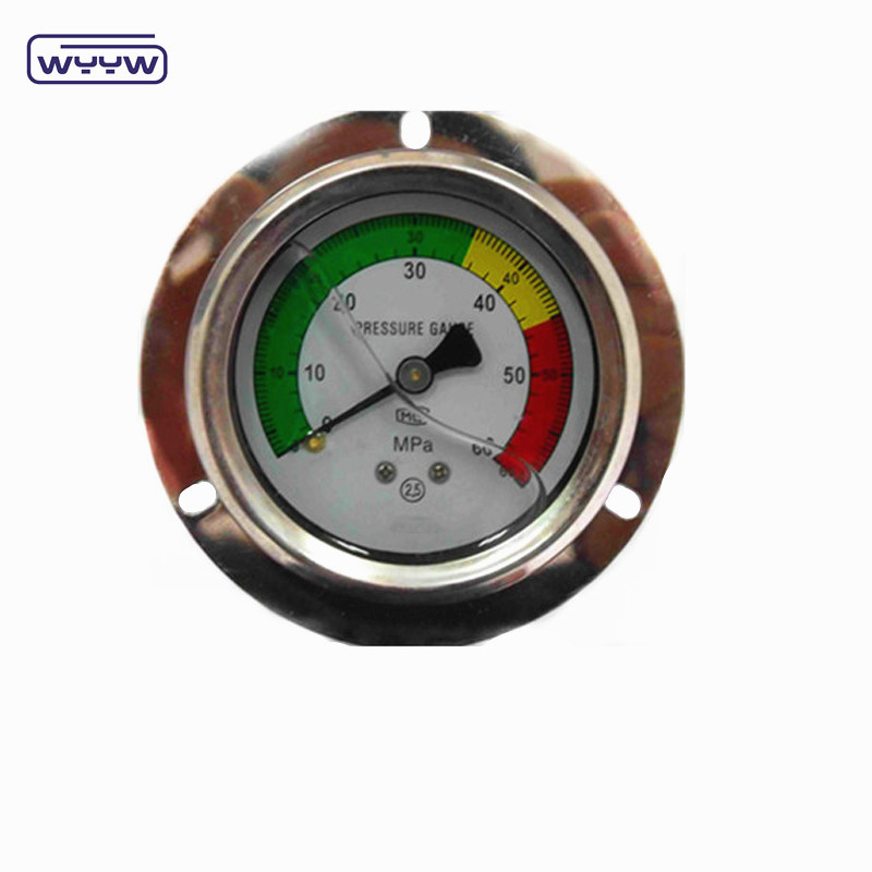 2.5" Bar Psi Flange Type Pressure Gauge Manometer Panel Mount