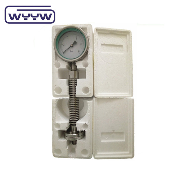 ISO9001 High Temperature Pressure Gauge Manometer 100mm Diaphragm Seal Type